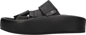Maison Margiela Femme, Chaussures, Noir, Taille: 40 EU Sandales Plateformes Mules &agrave; Enfiler avec Sangles