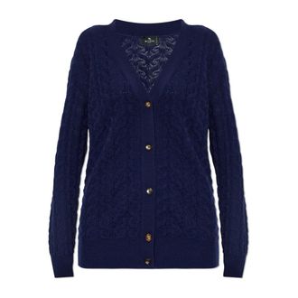 Etro Wollstrickjacke - - Knitwear - Damen - Blau - S