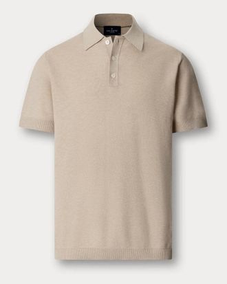 Hackett Strick-Poloshirt mit Struktur und Kaschmiranteil in