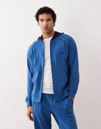 HUGO BOSS Mix & Match - Sweat &agrave; capuche confort - Bleu