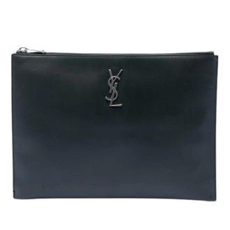 Saint Laurent Pre-owned Leder clutches - - Pre-owned - Damen - Blau - ONE SIZE