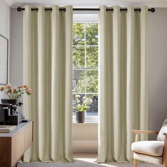 Deconovo Rideau Occultant Thermiques Anti Froid, Double Rideau Isolant Anti-Bruit, &Eacute;conomie d&Eacute;nergie, Id&eacute;al pour Chambre et Salon, 140X245 CM (Largeur X Hauteu