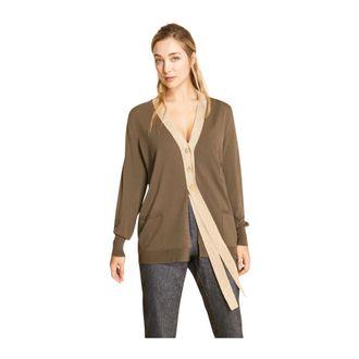 Marina Rinaldi Stilvolle Strickjacke f&uuml;r Damen - - Knitwear - Damen - Braun - S