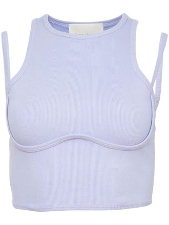 Fleur du Mal Geripptes Trägershirt - Violett