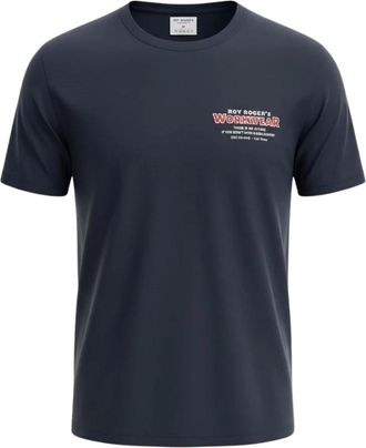 Roy Rogers Homme, Tops, Bleu, Taille: S T-shirt girocollo Workwear