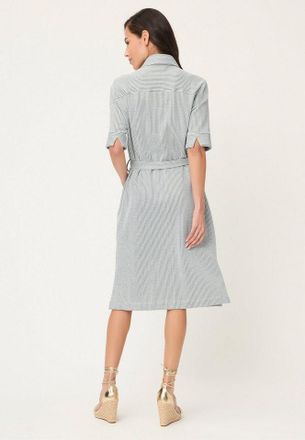 Olsen Midikleid Kleid mit Streifen und 1/3-&Auml;rmel