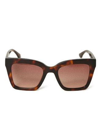 Twin-Set lunettes de soleil &agrave; effet &eacute;cailles de tortue - Marron