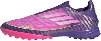 adidas Unisex Chaussure sans Lacets F50 League Lamine Yamal Turf, Purple/Cloud White/Lucid Lemon, 46 2/3