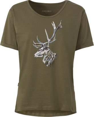 Parforce Damen T-Shirt Hirsch Oliv, L