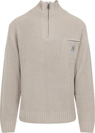 Carhartt Work in Progress Homme, Pulls, Beige, Taille: L Detroit Half Zip Sweater