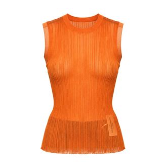 Dolce & Gabbana Hauts sans manches - Femme - Tops - Orange - Taille: 46 FR