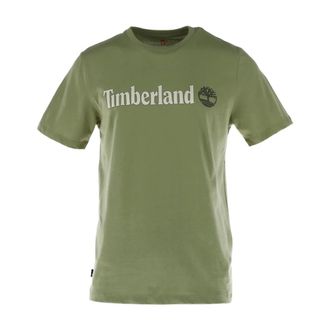 Timberland Homme, Tops, Vert, Taille: S T-shirt imprim&eacute; en coton &agrave; manches courtes