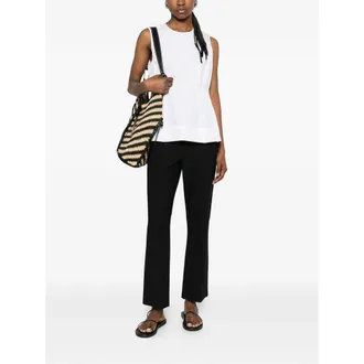 Vince Elasticated Waistband Cropped Trousers - Black