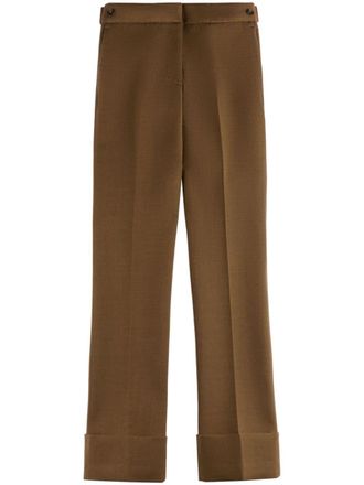 Tod's pantalon droit à plis marqués - Marron