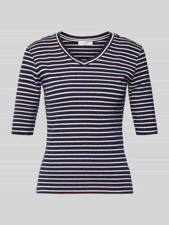 Christian Berg Longsleeve mit 3/4-Arm und V-Ausschnitt