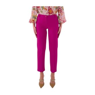 Marella Damenhose mit Bundfalten Fuchsia - - Trousers - Damen - Lila - XL