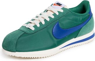 Nike Damen Cortez Sneaker, Evergreen Aura Hyper Royal Sail White, 40.5 EU