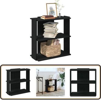 vidaXL Vidaxl - Bücherregal 3 Böden Schwarz 60x30x60 cm Holzwerkstoff