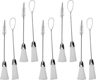 Pretyzoom 10 St&uuml;ck Teiliges Reinigungsb&uuml;rsten Doppeltem und Einfachem Kopf Ergonomisch Weiche Borsten Vielseitig f&uuml;r Staubentfernung an Tastaturen N&auml;hmaschinen 