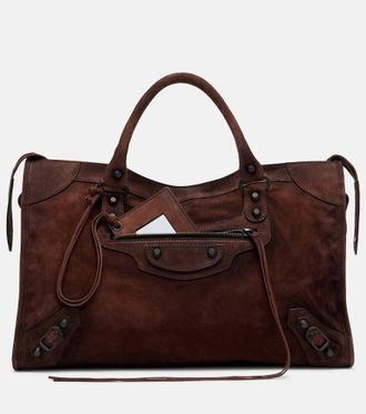Balenciaga Sac Le City Medium en daim
