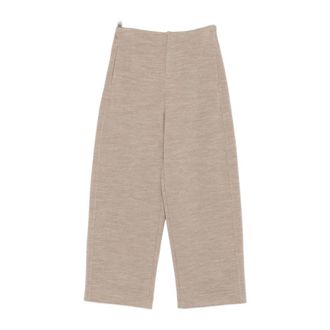 Max Mara Wide Leg Strickhose - - Trousers - Damen - Beige - L