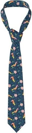 Generic Cravate Pour Hommes Oiseaux Exotiques Toucans Perroquets Fleurs Tendance Fine Tie &Eacute;troit Cravate Pour Homme Pour Affaires Travail &Eacute;v&eacute;nements