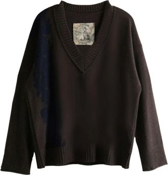 Ziggy Chen Homme, Pulls, Brun, Taille: S Pull ras du cou