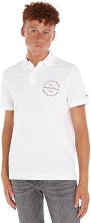 Tommy Hilfiger Polo Manches Courtes Homme Regular Fit, Blanc (White), XXL