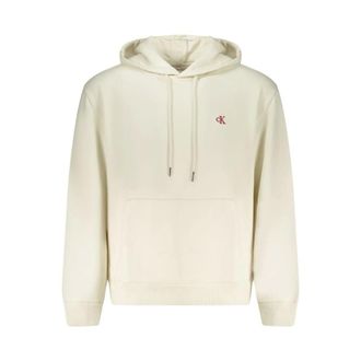 Calvin Klein Homme, Sweatshirts et sweats &agrave; capuche, Beige, Taille: XL SweaT-shirt en coton avec finitions c&ocirc;tel&eacute;es