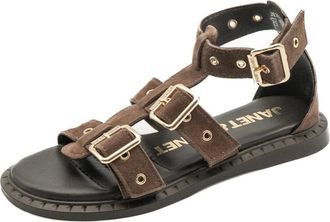 Janet & Janet Femme, Chaussures, Brun, Taille: 39 EU Juliette Flat Sandal