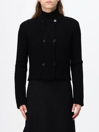 Courr&egrave;ges Kurzer, schmal geschnittener Zweireiher-Blazer von aus recycelter Wollmischung