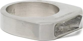 Rick Owens Femme, Accessoires, Gris, Taille: 54 MM Hollywood Pyramid Ring