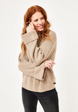 Paddock's Strickpullover Rundhals Strickpullover mit umgeschlagenen &Auml;rmeln