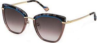 Yalea SYA025V, Lunettes de Soleil Femme, Blue Havana+Black, 140