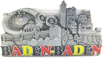 Generic Baden Baden Magnet Metall Souvenir Germany Spielcasino Roulette Dollar Euro