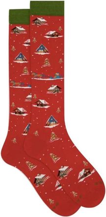 Gallo Lange Baumwollsocken - - Underwear - Herren - Rot - ONE SIZE