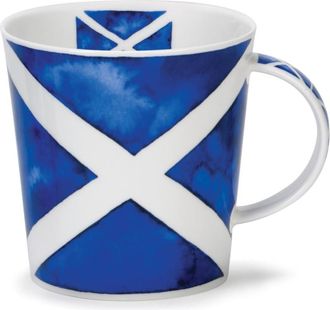 Dunoon Schottland Andreaskreuz St Andrews Flagge Becher - Fein Knochen China Cairngorm Stil Von Dunoon