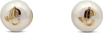 Jimmy Choo London Ohrringe - Pearl Logo Earrings - Gr. unisize - in Mehrfarbig - f&uuml;r Damen