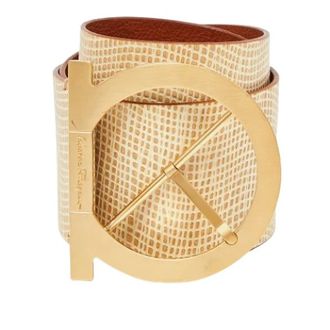 Ferragamo Pre-owned Lederg&uuml;rtel - - Pre-owned - Damen - Beige - ONE SIZE