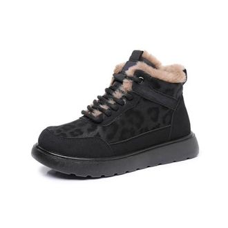 Generic Bottes de neige chaudes et doubl&eacute;es en peluche pour femme, confortables et chaudes pour lext&eacute;rieur, avec fourrure. (Black,39)