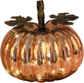 Generic Thanksgiving Glass Pumpkin - Herbst Dekorative Ornamente, Transparentes Ernteornament, Herbst Handwerk Tischzentrum, saisonale Glaskunstdekoration | E