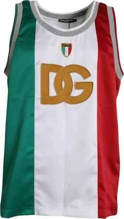 Dolce & Gabbana Homme, Tops, Multicolore, Taille: M T-shirt sans manches