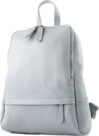 modamoda.de T138 Damen Leder Rucksack Handtasche handmade in Italy, Farbe:Eisblau2021