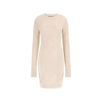 Guess Serena Ls Cn Dress Swtr - - Dresses - Damen - Beige - M