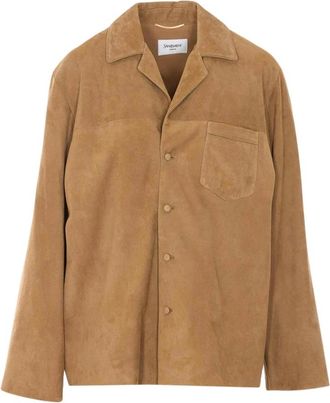 Saint Laurent Jackett aus Wildleder - - Jackets - Herren - Beige - 2XS