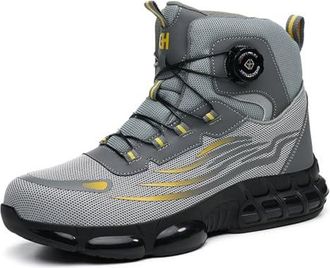 Generic Chaussures De S&eacute;curit&eacute; Homme L&eacute;g&egrave;res Sneakers De Travail avec Embout Acier Anti-Perforation Antid&eacute;rapantes Respirantes pour Chantier Logistique(Gray,4