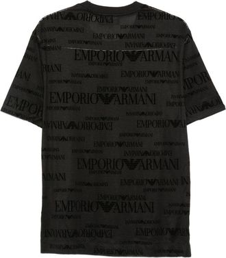 Emporio Armani Logo-Print T-Shirt - Black