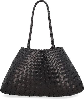 Dragon Diffusion Womens Shoulder Bag Santa Croce Black Leather