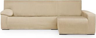 Eysa sofabezug für mini-chaiselongue mit Langer armlehne rechte Seite Vorderansicht beige Design Luz