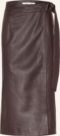 Diane Von F&uuml;rstenberg Diane Von Furstenberg Wickelrock Silvia Aus Leder rot